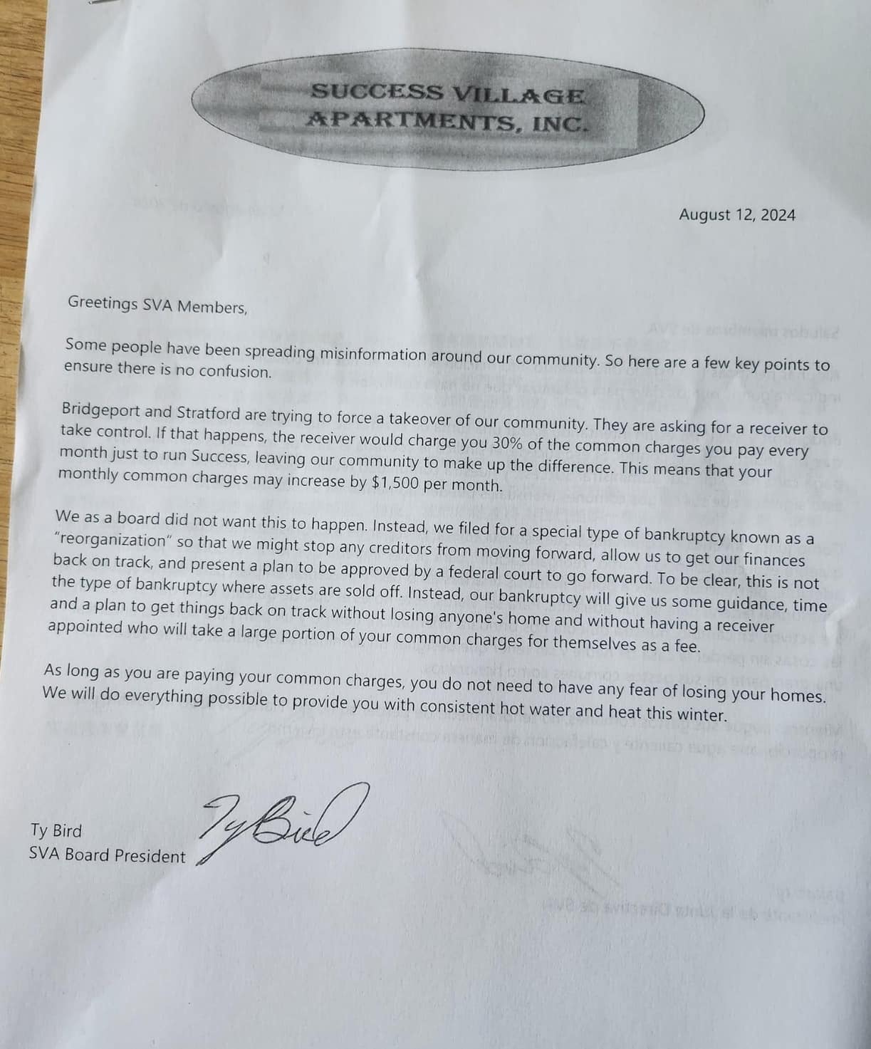 The Letter – Success Village Board Can’t Even Get The Date Correct, Let ...